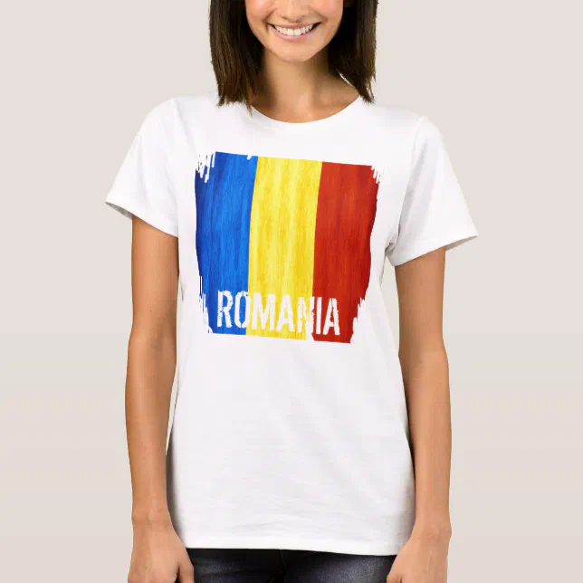 Romania Country Flag Women's fitted T-shirt | Zazzle