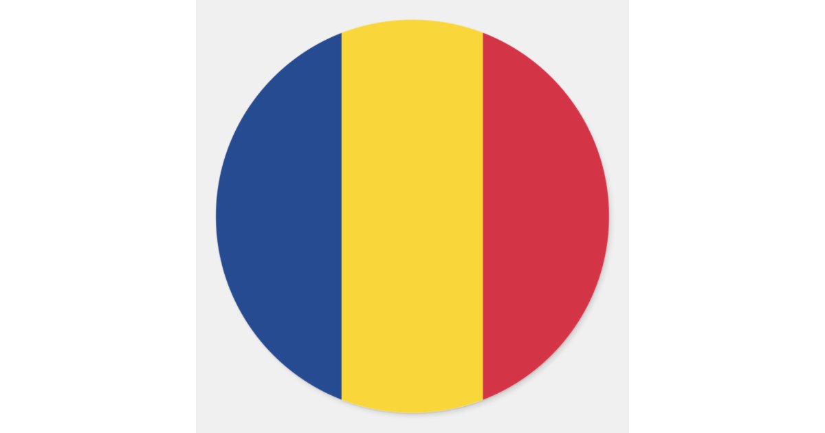 Romania Flag Classic Round Sticker | Zazzle