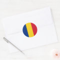 Romania Flag Classic Round Sticker | Zazzle