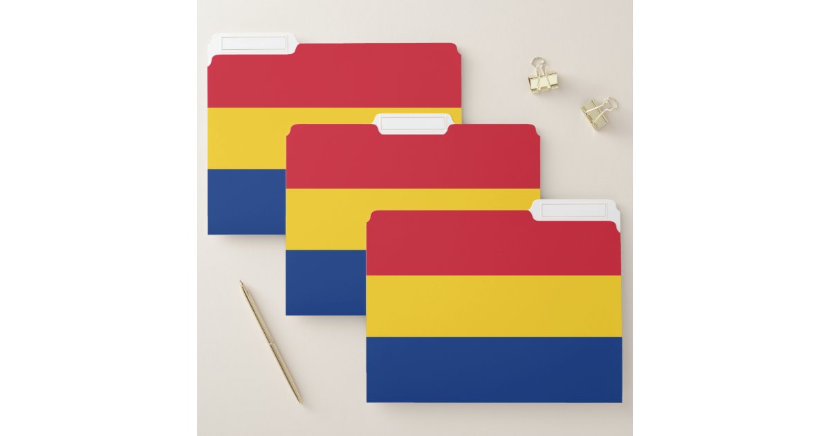 Romania flag file folder | Zazzle