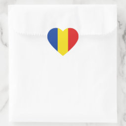Romania Flag Heart Sticker | Zazzle