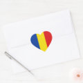 Romania Flag Heart Sticker | Zazzle