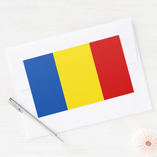 Romania Flag Rectangular Sticker | Zazzle