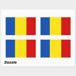 Romania Flag Rectangular Sticker | Zazzle