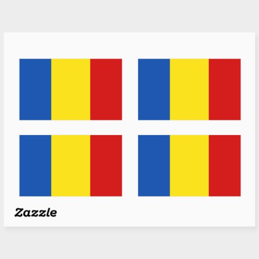 Romania Flag Rectangular Sticker | Zazzle