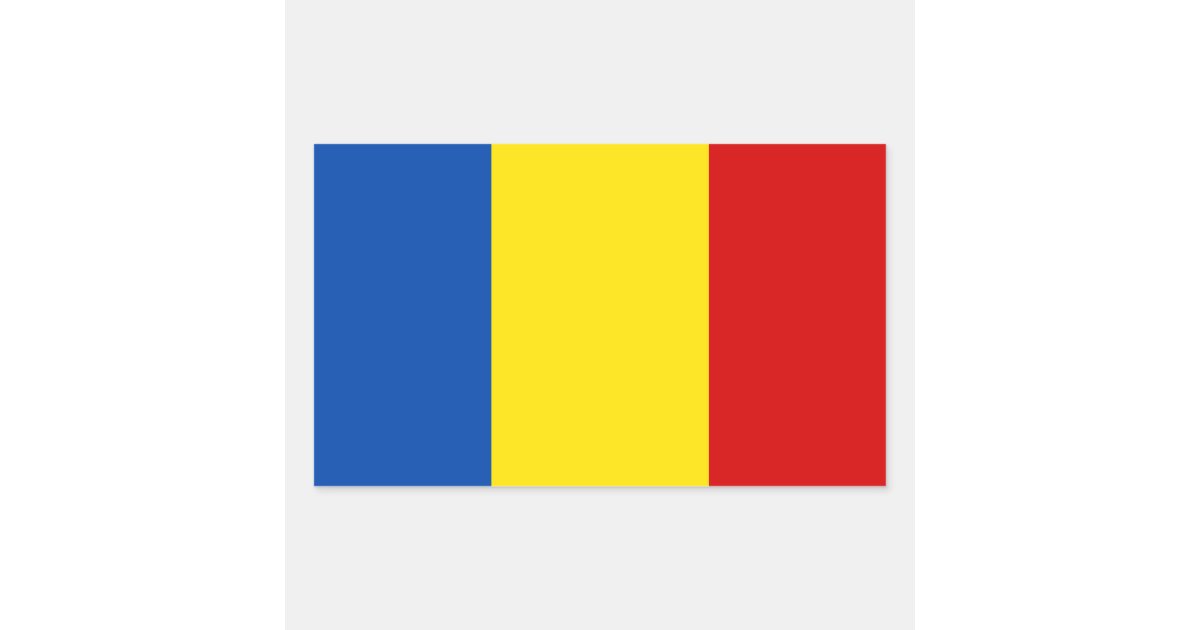 Romania Flag Rectangular Sticker | Zazzle