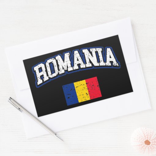 Romania Flag Rectangular Sticker | Zazzle
