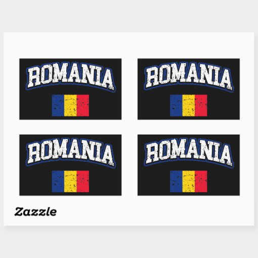 Romania Flag Rectangular Sticker | Zazzle