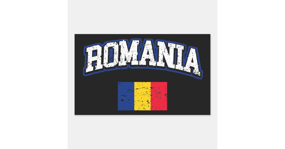 Romania Flag Rectangular Sticker | Zazzle