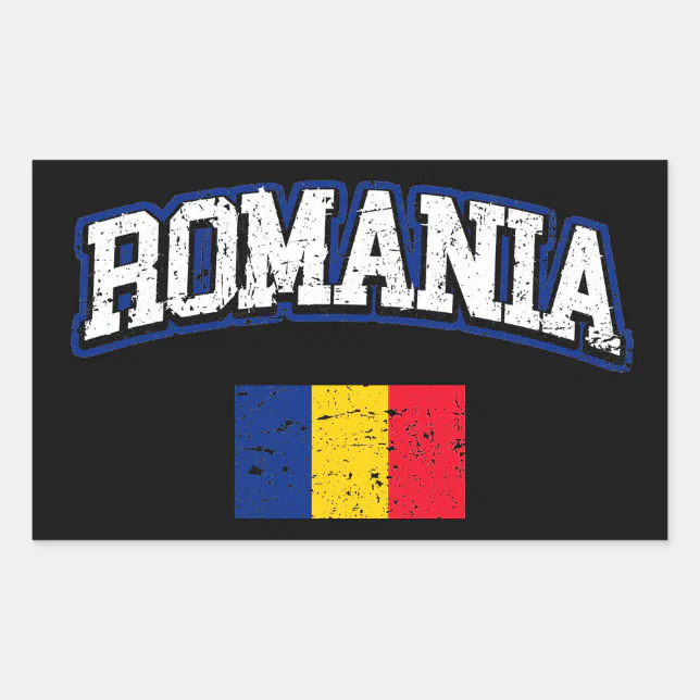Romania Flag Rectangular Sticker | Zazzle