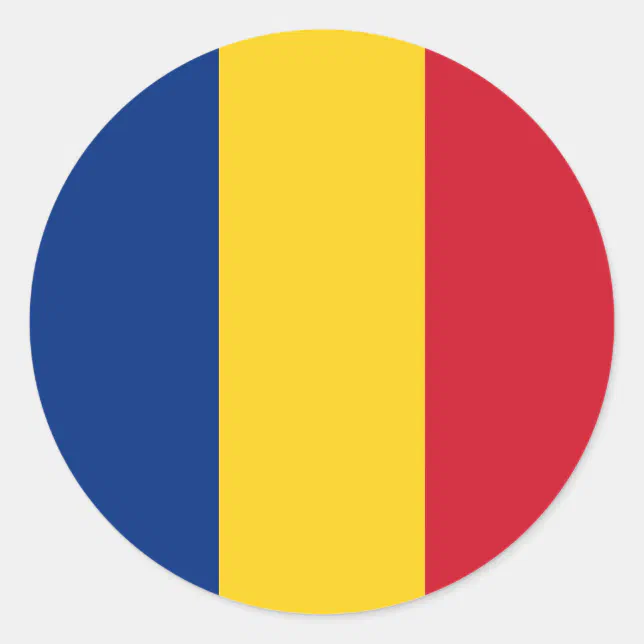 Romania – Romanian Flag Classic Round Sticker | Zazzle