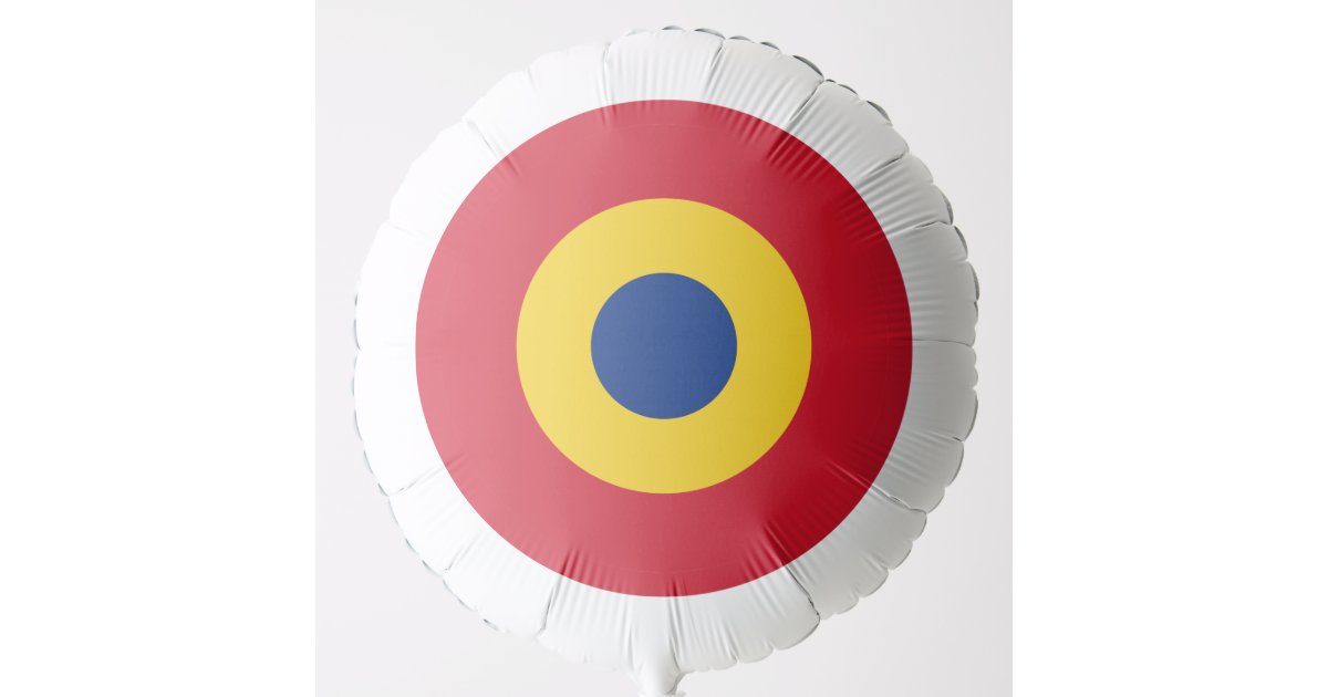 Romania roundel country flag symbol army military balloon | Zazzle
