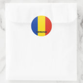 Romania Roundel quality Flag Classic Round Sticker | Zazzle