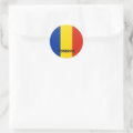 Romania Roundel quality Flag Classic Round Sticker | Zazzle
