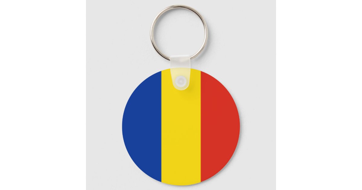 Romanian Flag Keychain | Zazzle