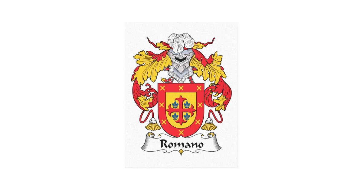 Romano Family Crest Canvas Print | Zazzle