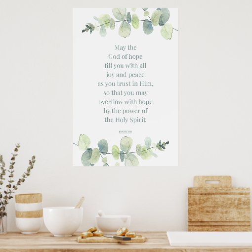 Romans 15:13, Bible Verse Print, God of Hope Poster | Zazzle