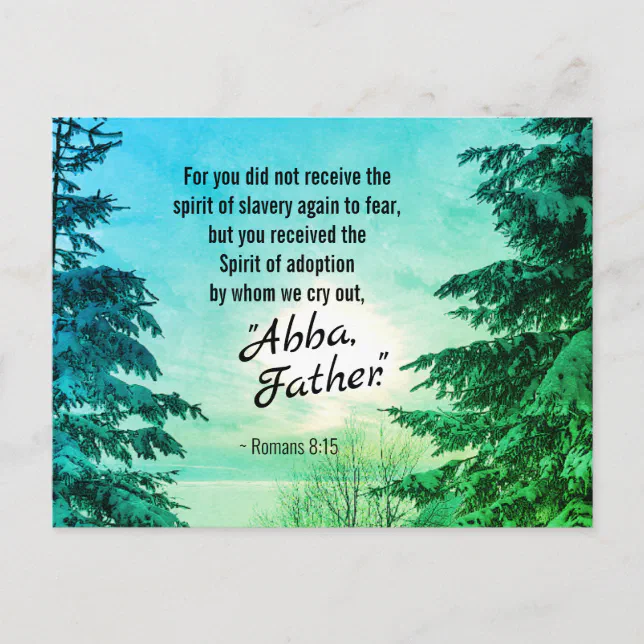 Romans 8:15 We cry out "Abba Father" Postcard | Zazzle