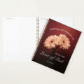 Romans 8 38-39 Love of God Bible Verse Pink Floral Planner | Zazzle