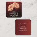 Romans 8 39 Love of God Christian Bible Verse Square Business Card | Zazzle
