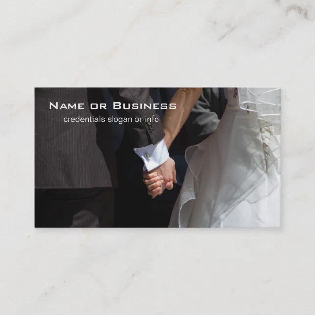 Romantic and Elegant Wedding Couple Holding Hands Business Card | Zazzle