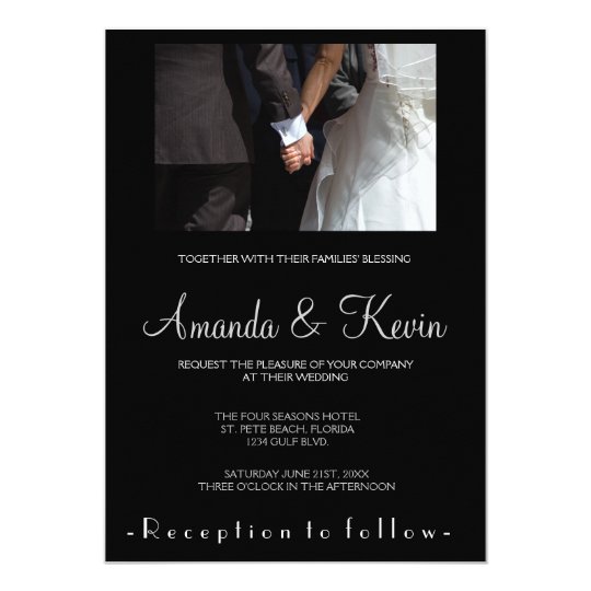 Romantic and Elegant Wedding Couple Holding Hands Invitation | Zazzle.com