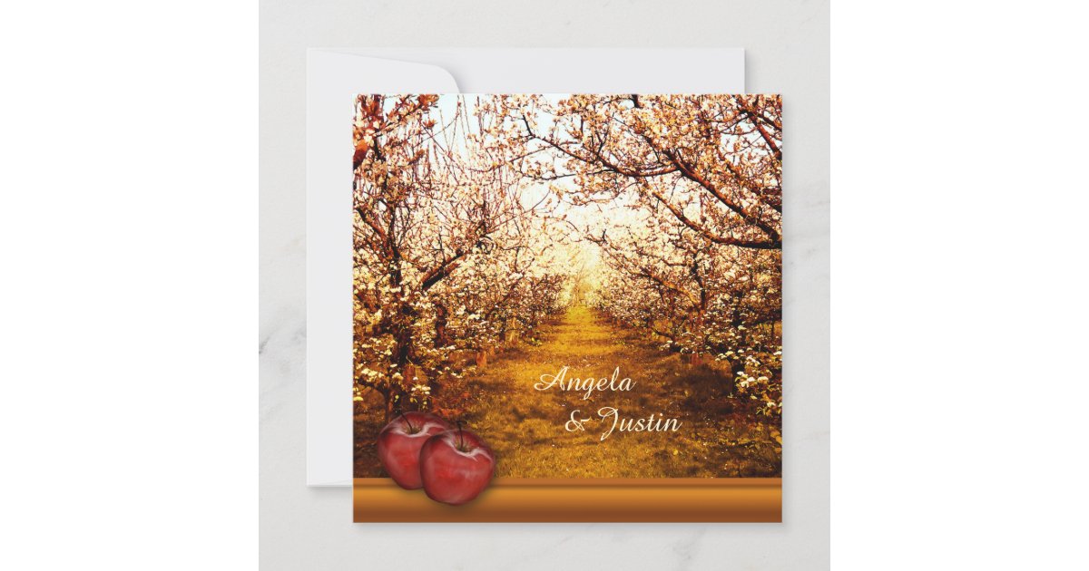 Romantic Apple Orchard Wedding Invitation | Zazzle