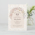 Romantic Arch Floral Twins Baby Shower LPM26 Note Card | Zazzle