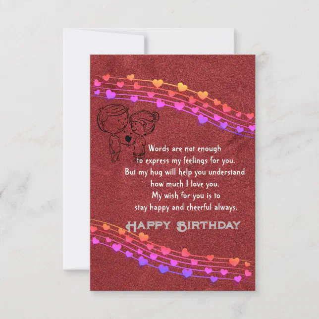 Romantic Birthday Card | Zazzle
