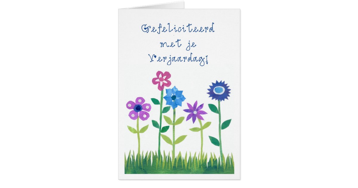 Romantic Birthday Card with Dutch Greeting | Zazzle.com