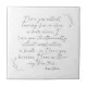 Romantic Botanical Poetry Calligraphy Ceramic Tile | Zazzle