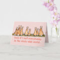 Romantic Bunny Rabbit Pink Valentine's Day Card | Zazzle