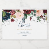 Romantic Burgundy, Pink and Midnight Blue Labels | Zazzle