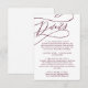 Romantic Burgundy Text Calligraphy Details Enclosure Card | Zazzle