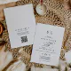 Romantic Calligraphy QR Code All In One Wedding Invitation | Zazzle