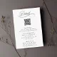 Romantic Calligraphy QR Code Wedding Details Enclosure Card | Zazzle