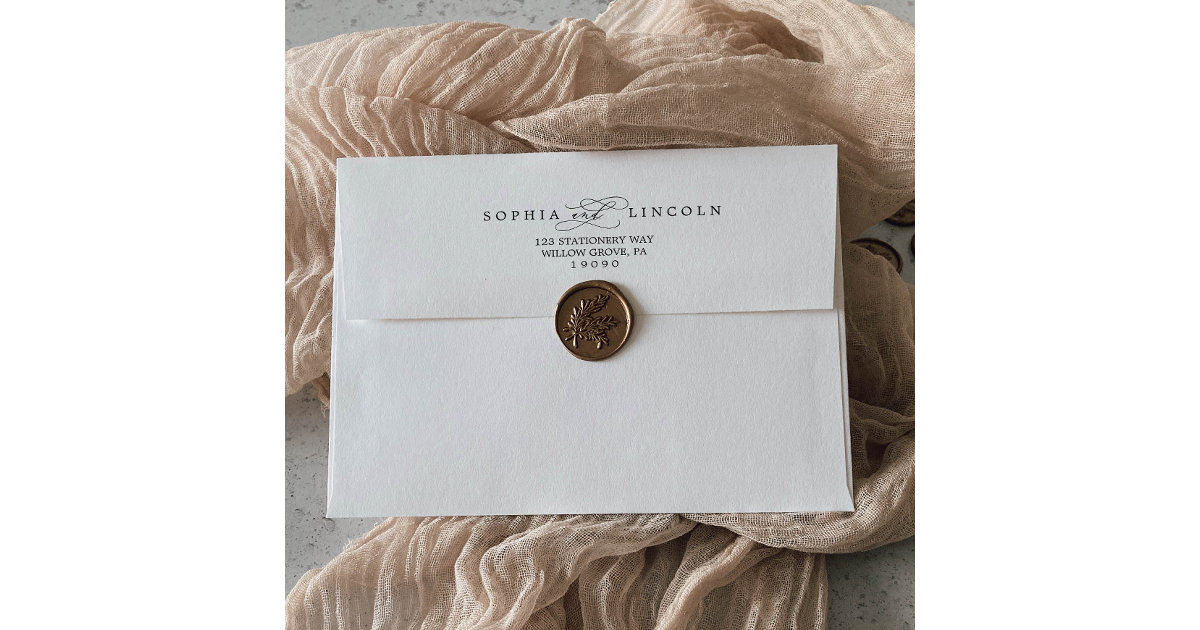 Romantic Calligraphy Wedding Invitation Envelope | Zazzle