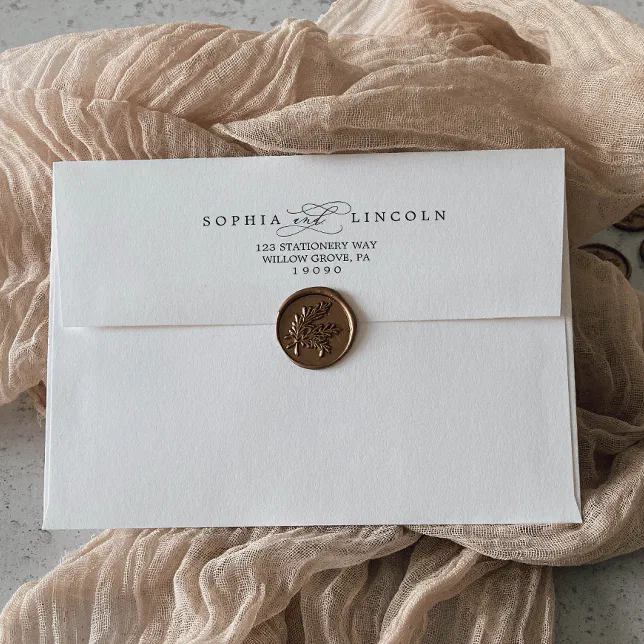 Romantic Calligraphy Wedding Invitation Envelope | Zazzle