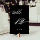 Romantic Calligraphy Wedding Number 12, Black Table Number | Zazzle