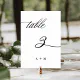 Romantic Calligraphy Wedding Number 3, Table Number | Zazzle