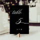 Romantic Calligraphy Wedding Number 5, Black Table Number | Zazzle