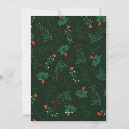 Romantic Christmas Arch Photo Green Mistletoe Holiday Card | Zazzle