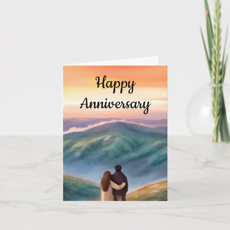 Romantic Couple Anniversary Card | Zazzle