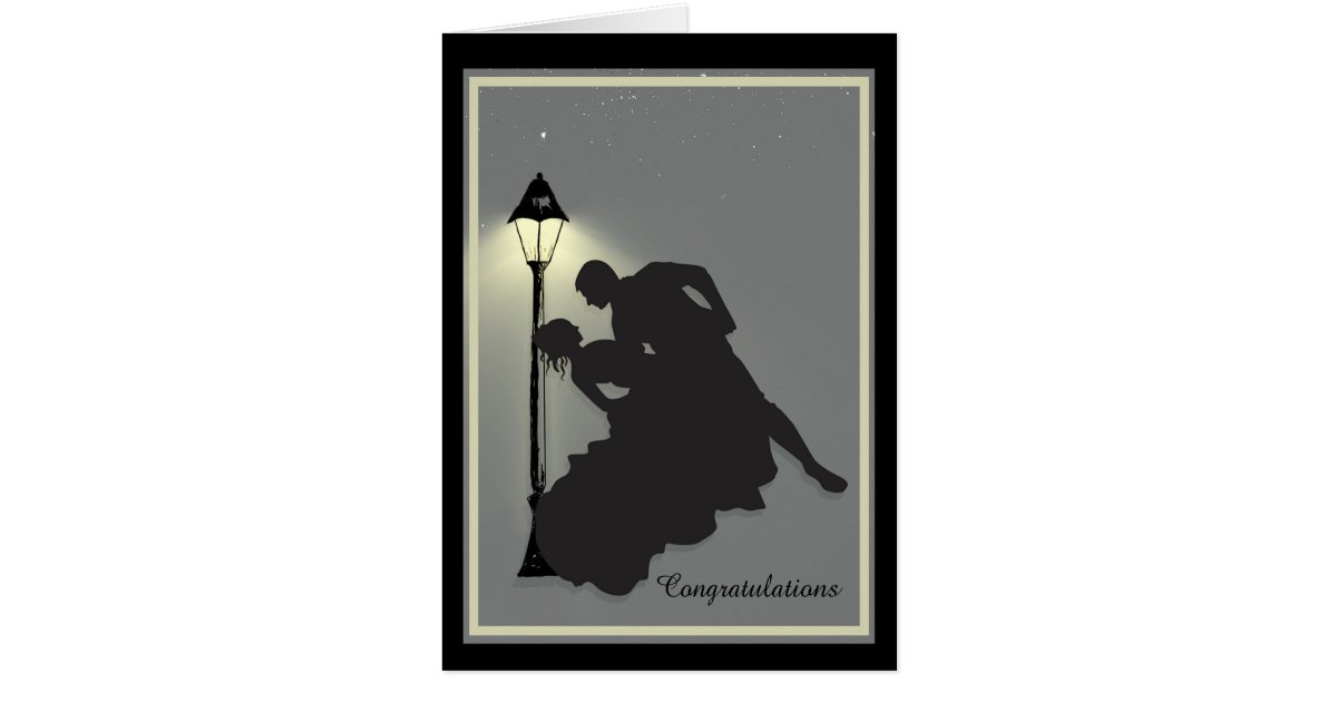 Romantic Couple Dancing Under a Streetlight | Zazzle