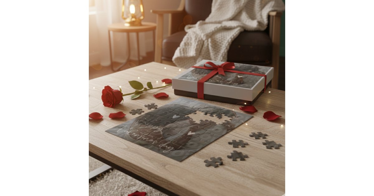 Romantic Couple Photo Sweet Love Activity Jigsaw Puzzle | Zazzle