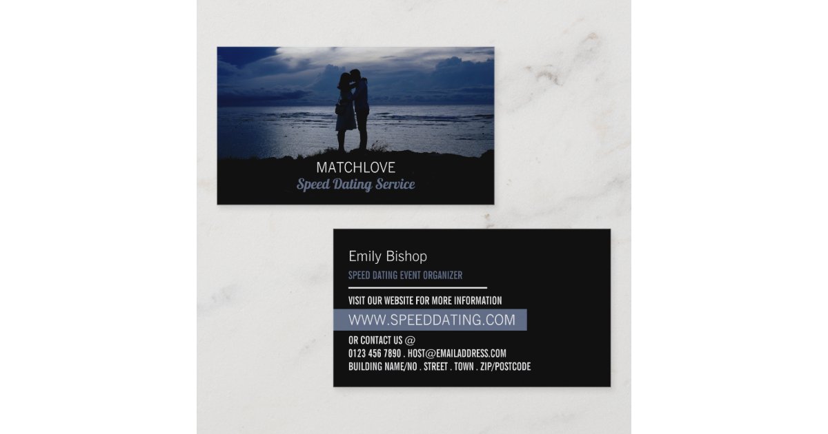 Romantic Couple, Speed Dating Event Organizer Business Card | Zazzle