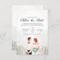 Romantic Couple Typography Wedding Invitation | Zazzle