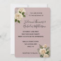 Romantic Cream Clay Mauve Ivory Floral Wedding Invitation | Zazzle