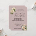 Romantic Cream Clay Mauve Ivory Floral Wedding Invitation | Zazzle