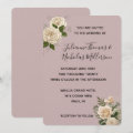 Romantic Cream Clay Mauve Ivory Floral Wedding Invitation | Zazzle